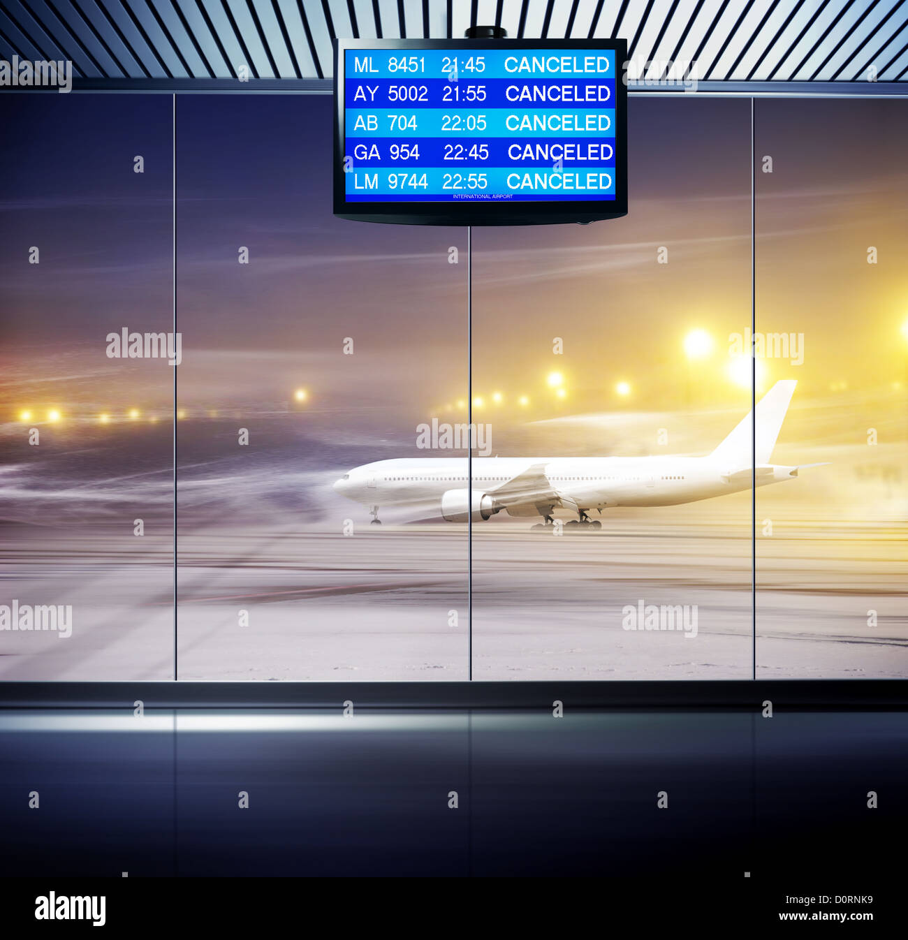 Tourist info signage in airport in international language Stock Photo ...