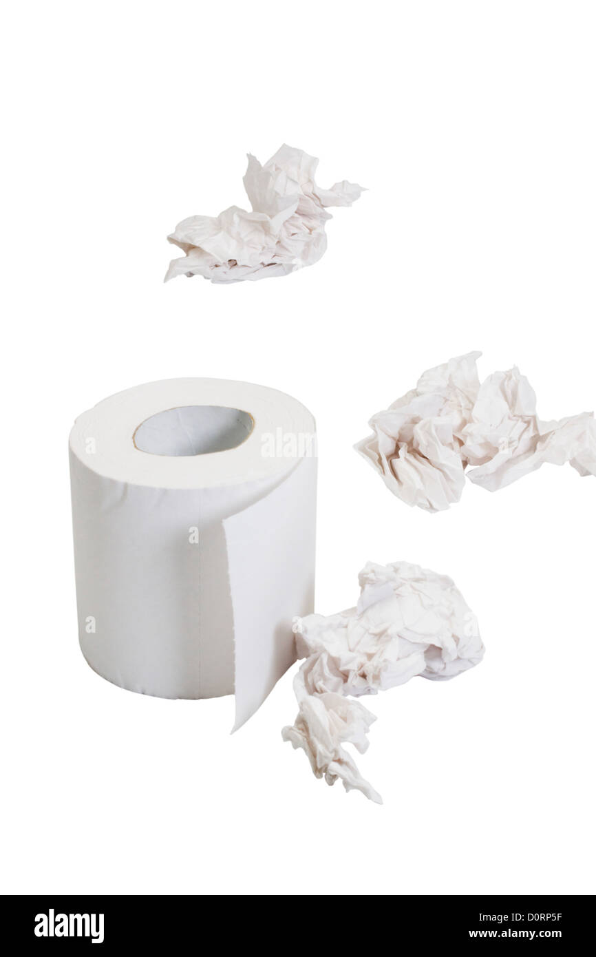 White crumpled tissue Cut Out Stock Images & Pictures - Alamy