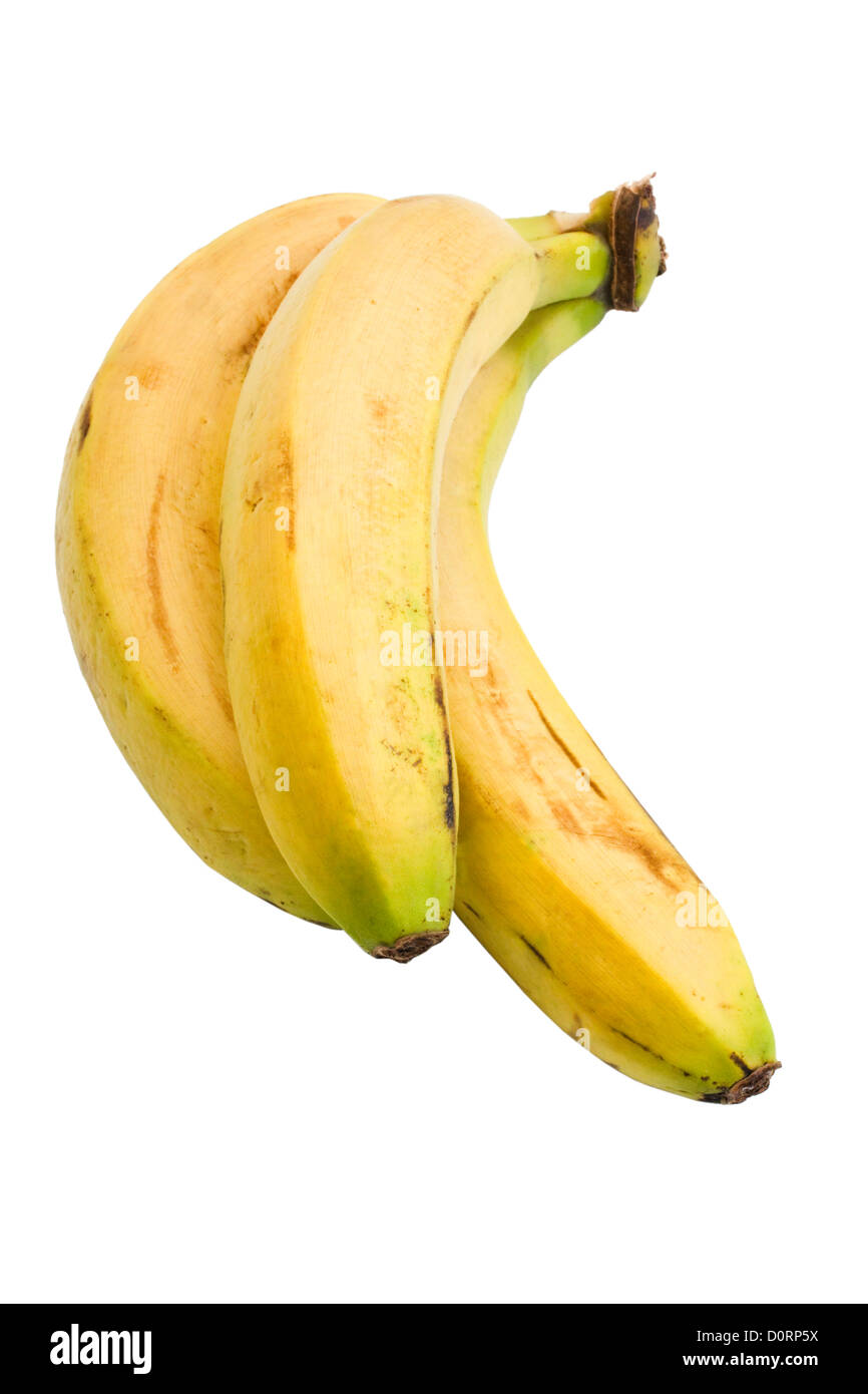 Three ripe bananas Cut Out Stock Images & Pictures - Alamy