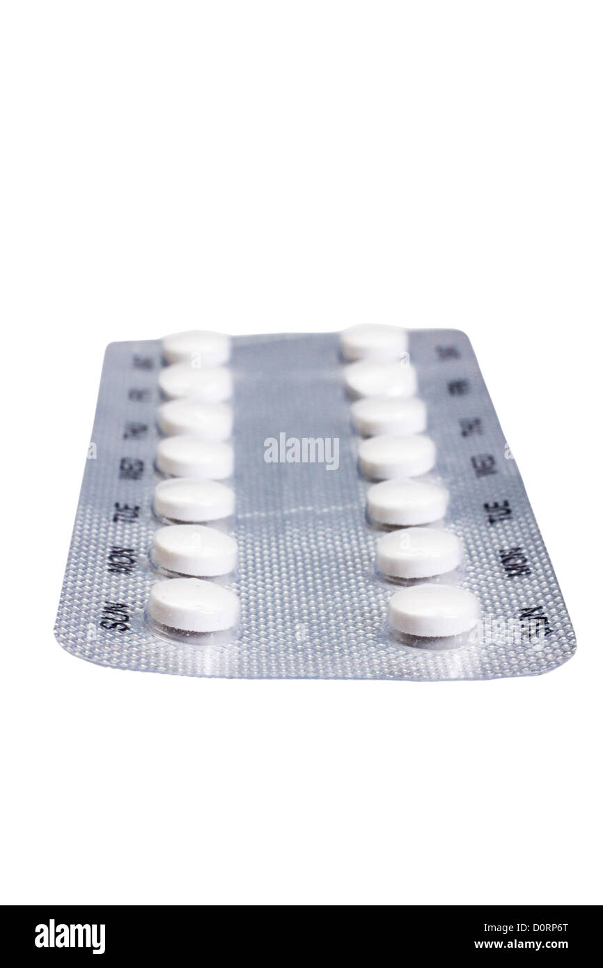Close-up of tablets in a blister pack Stock Photo - Alamy