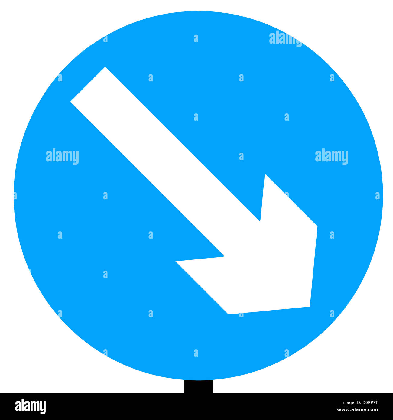 Drive on the right, keep on the right on this road sign Stock Photo - Alamy