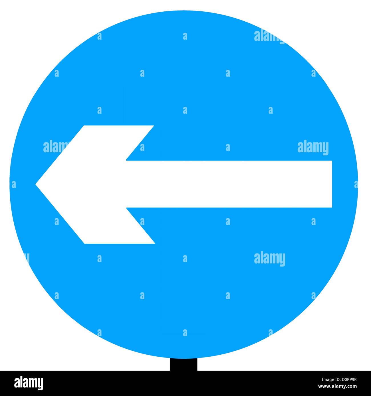 Turn left traffic sign Stock Photo - Alamy