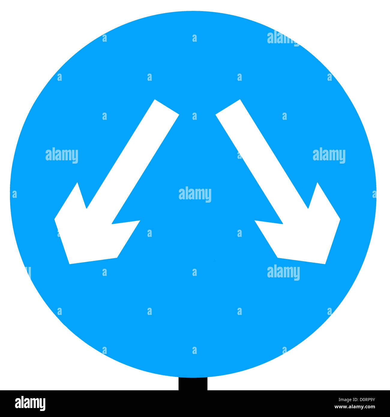 Pass either side to reach the same destination hi-res stock photography ...