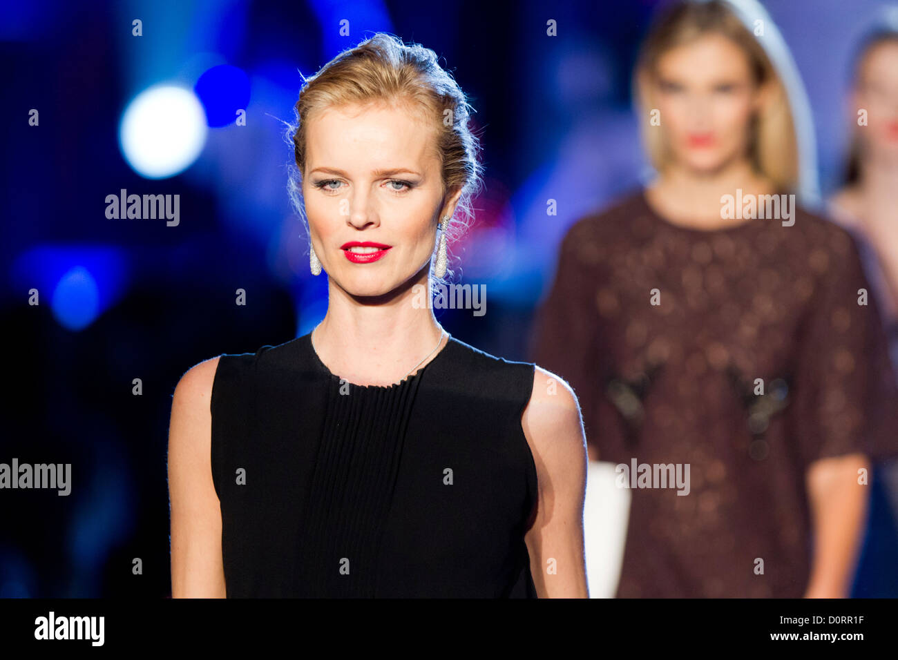Czech topmodel Eva Herzigova wears creation charitable fashion show ...