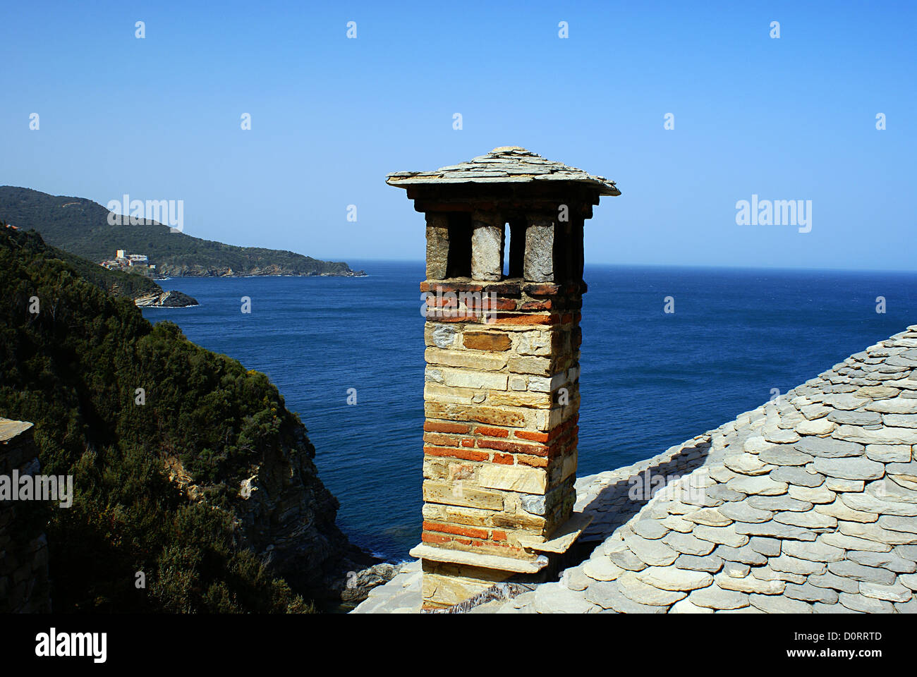 Monastery of Stavronikita at Mount Athos in Greece Stock Photo - Alamy
