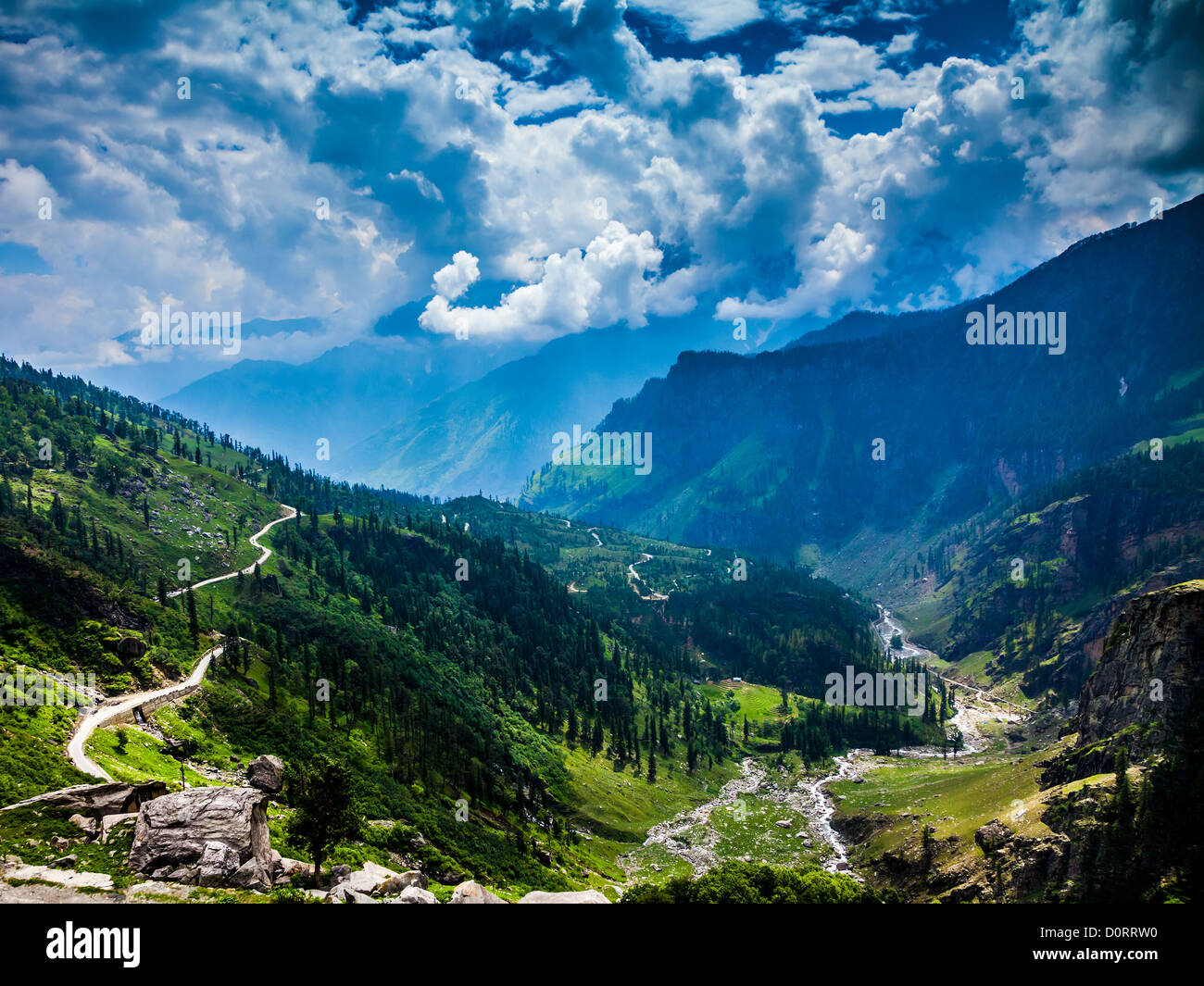 India.Mountains and clouds Stock Photo - Alamy