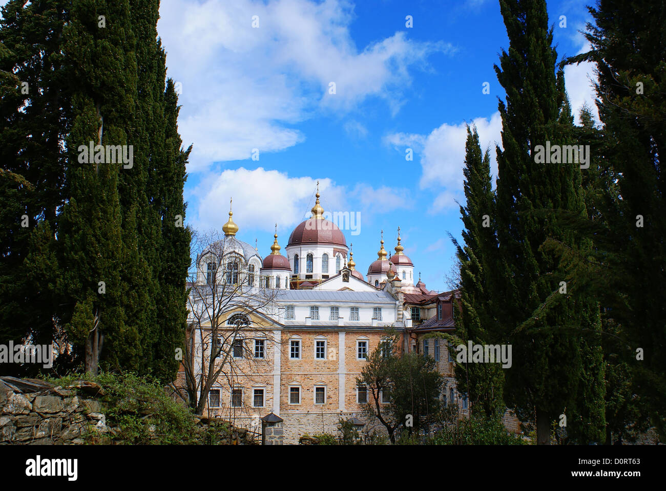 Monastery of St. Andrea at Mount Athos in Greece Stock Photo - Alamy