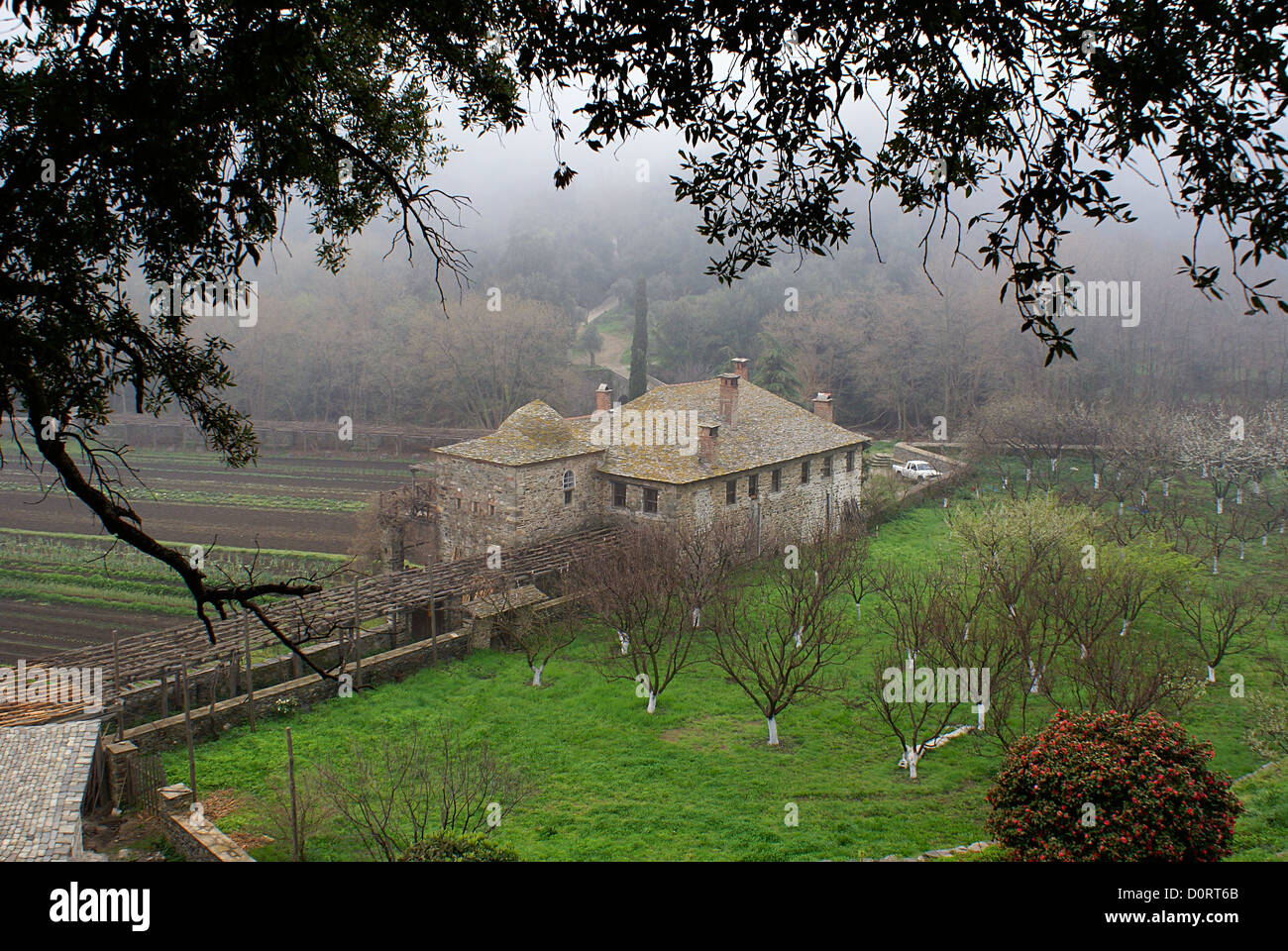 Monastery of Stavronikita at Mount Athos in Greece Stock Photo - Alamy