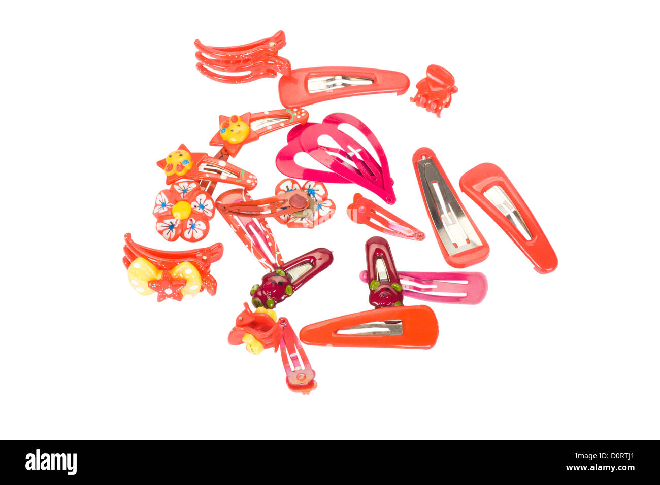 Close-up of assorted hair clips Stock Photo - Alamy