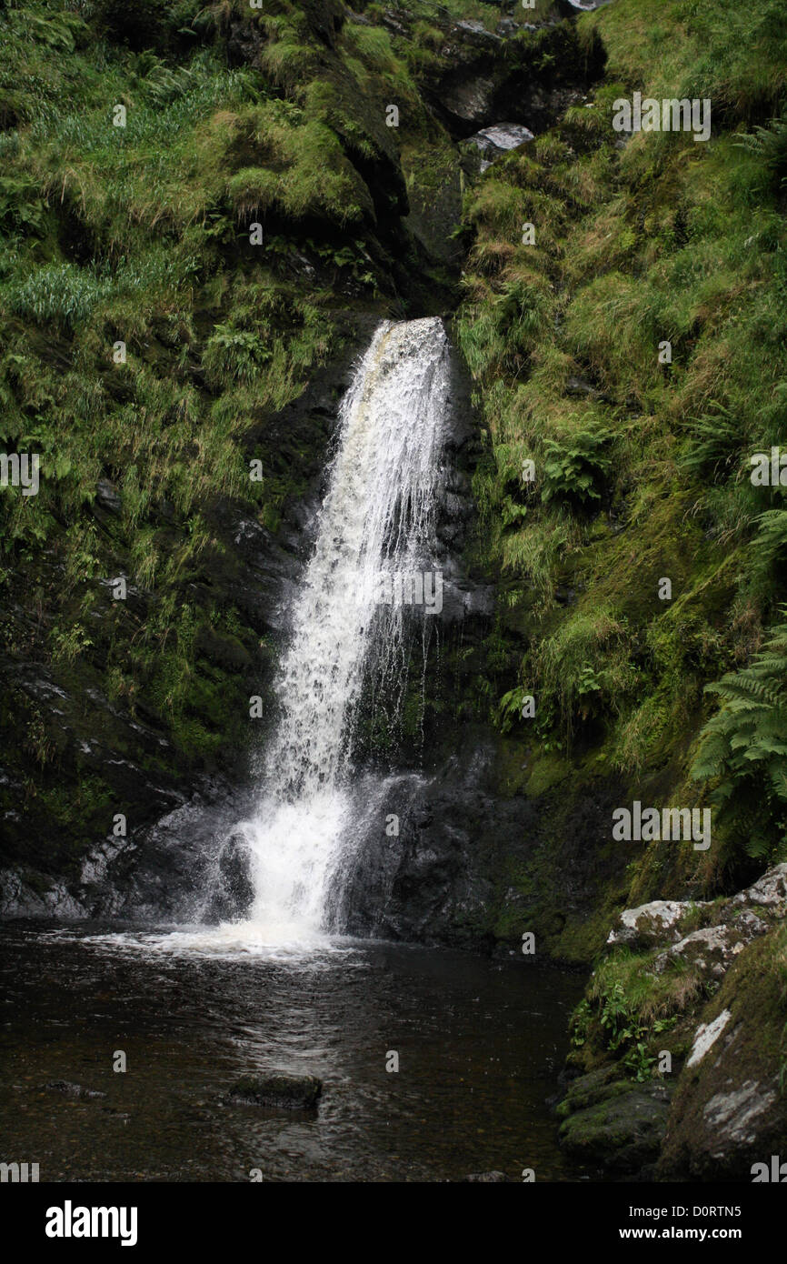 Pistyll Rhaeadr waterfall in the Berwyn mountains Powys Mid Wales Stock ...