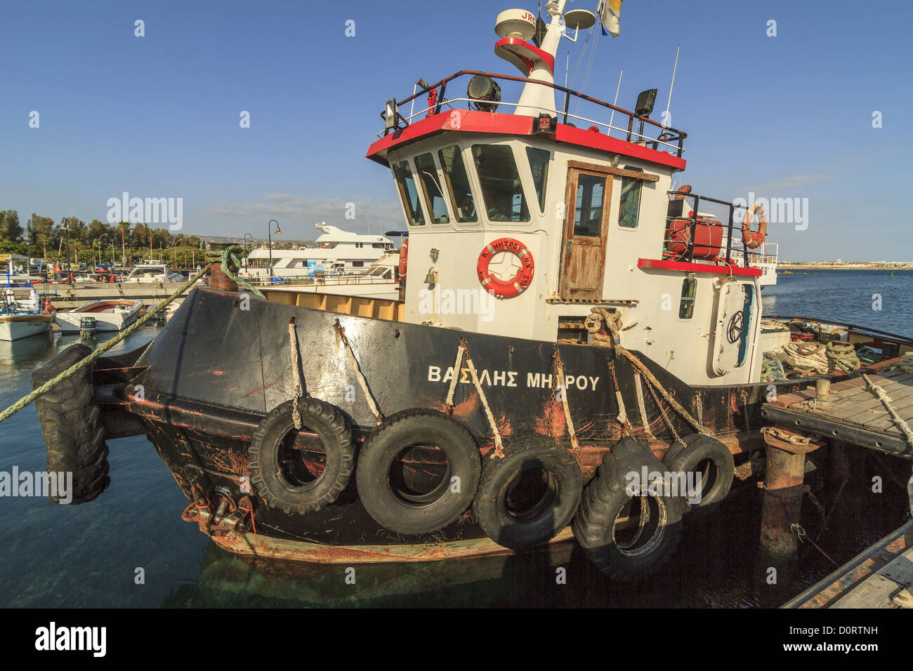 Fishing Boat In The Harbour Paphos Cyprus Stock Photo - Alamy