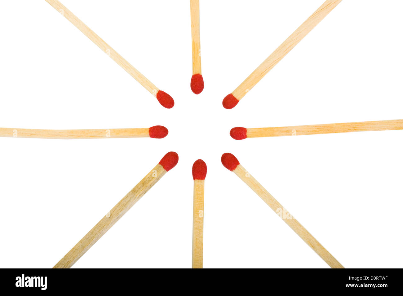 Close-up of matchsticks in a circle Stock Photo - Alamy