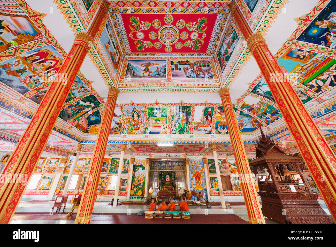 Asia, Laos, Vientiane, Pha That Luang, Temple, Temples, Monk, Monks ...