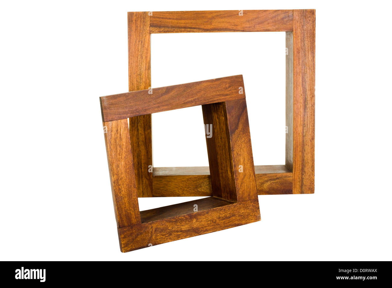 Close-up of two empty wooden frames Stock Photo - Alamy