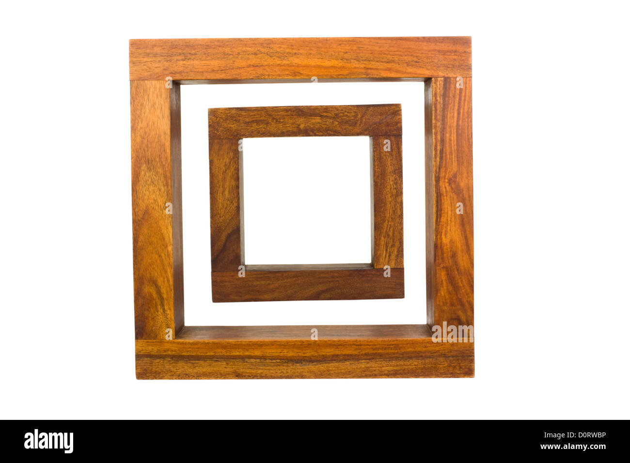 Close-up of two empty wooden frames Stock Photo - Alamy