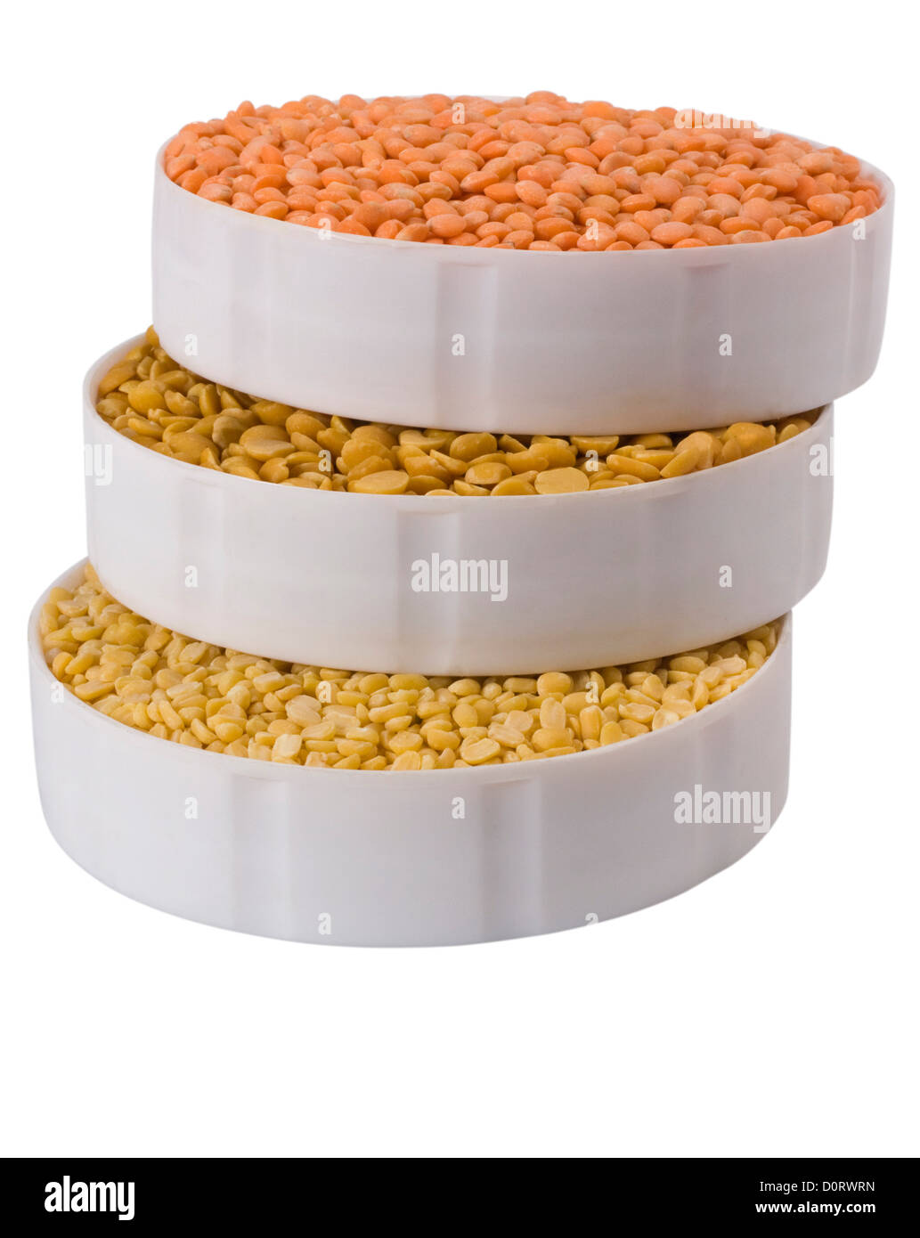 Close-up of a stack of assorted beans in containers Stock Photo - Alamy