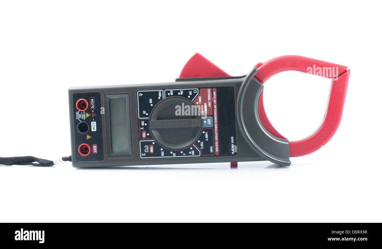 Multimeter isolated on white background Stock Photo - Alamy