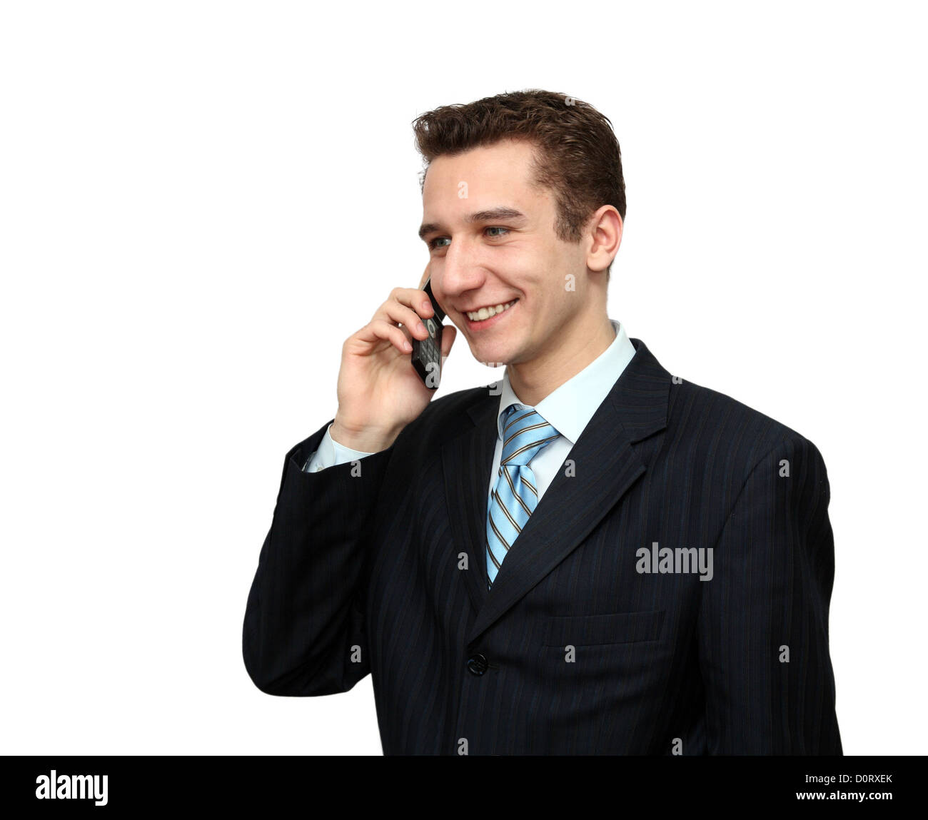 smiling man calling by phone Stock Photo - Alamy