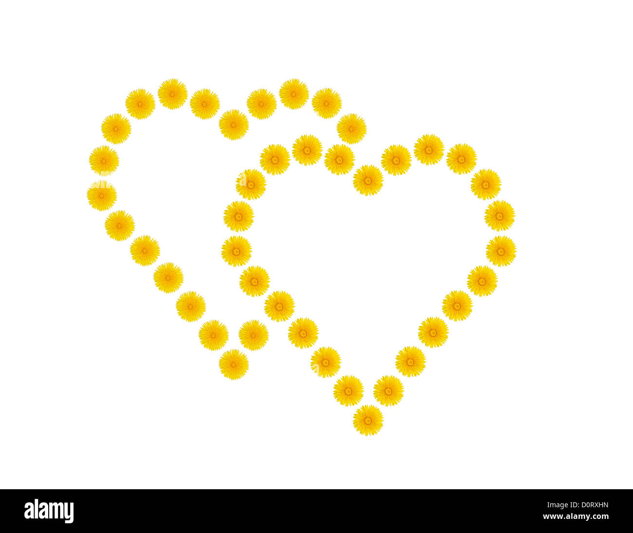 Two golden hearts Cut Out Stock Images & Pictures - Alamy