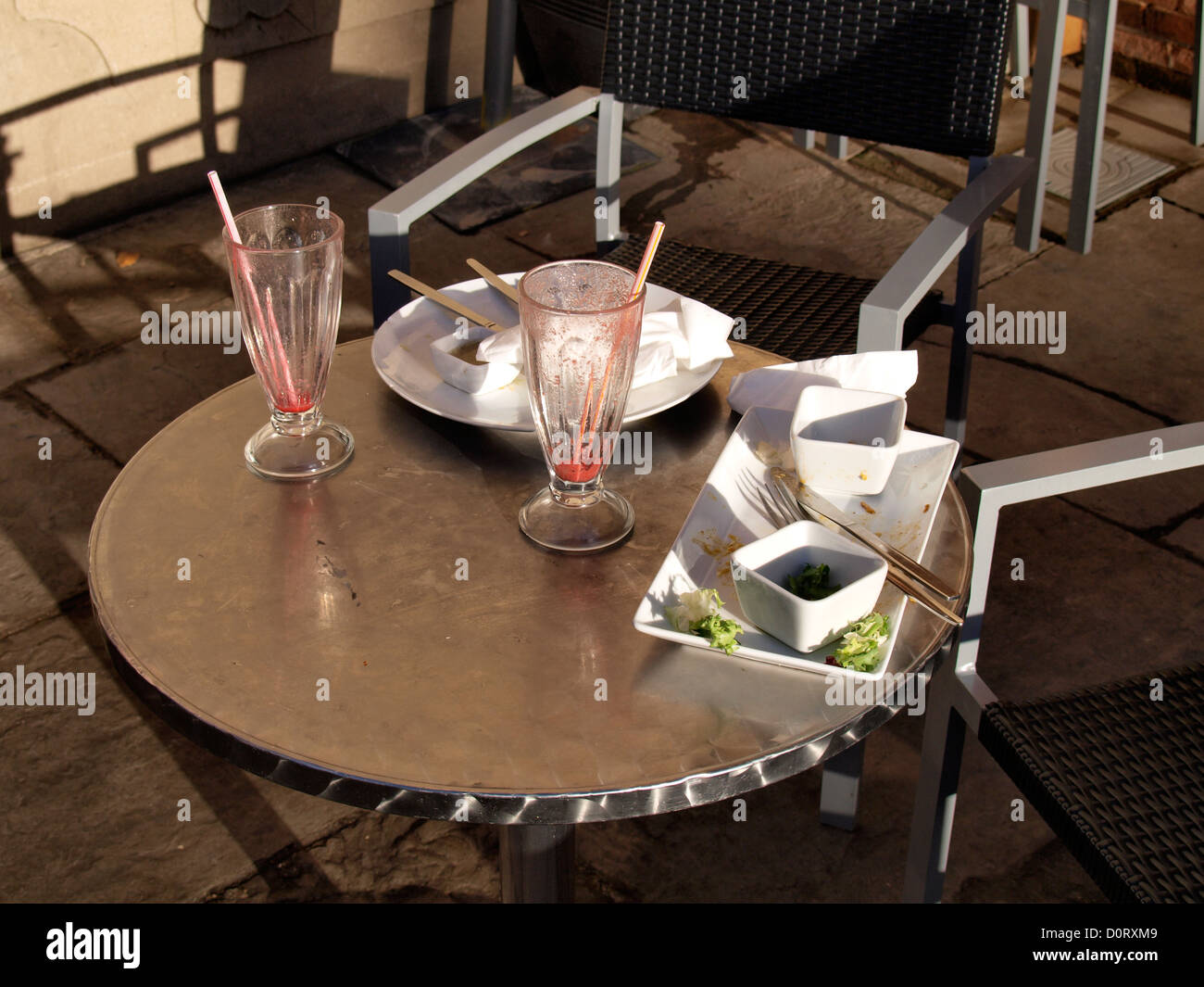 Had lunch Alfresco, UK Stock Photo - Alamy