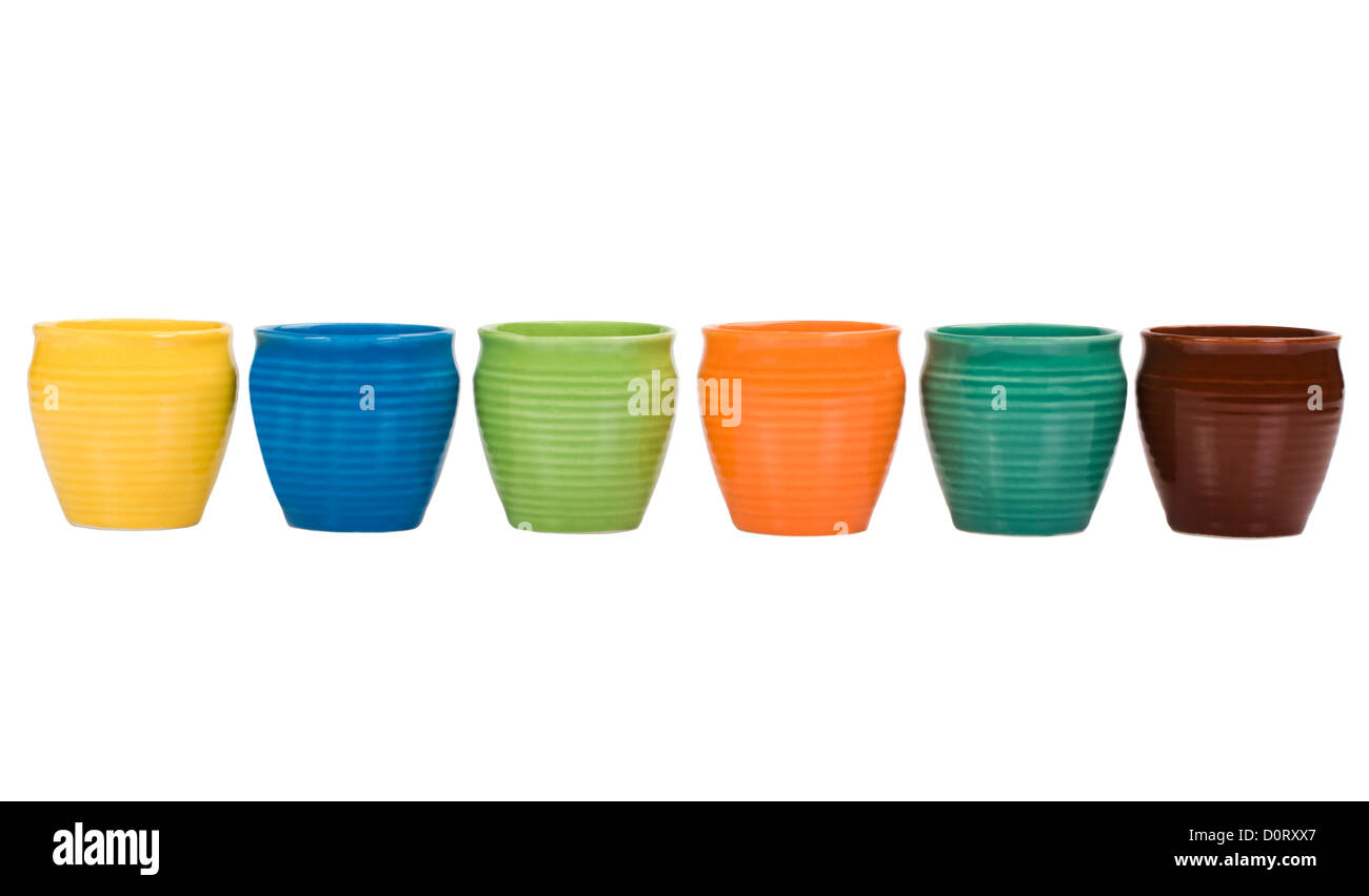 Close-up of ceramic pots Stock Photo - Alamy