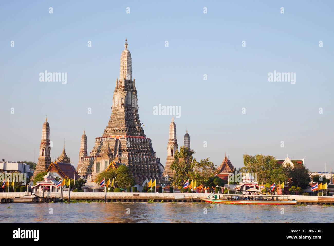 Asia Thailand Bangkok Wat Arun Temple of Dawn Chao Phraya River River ...