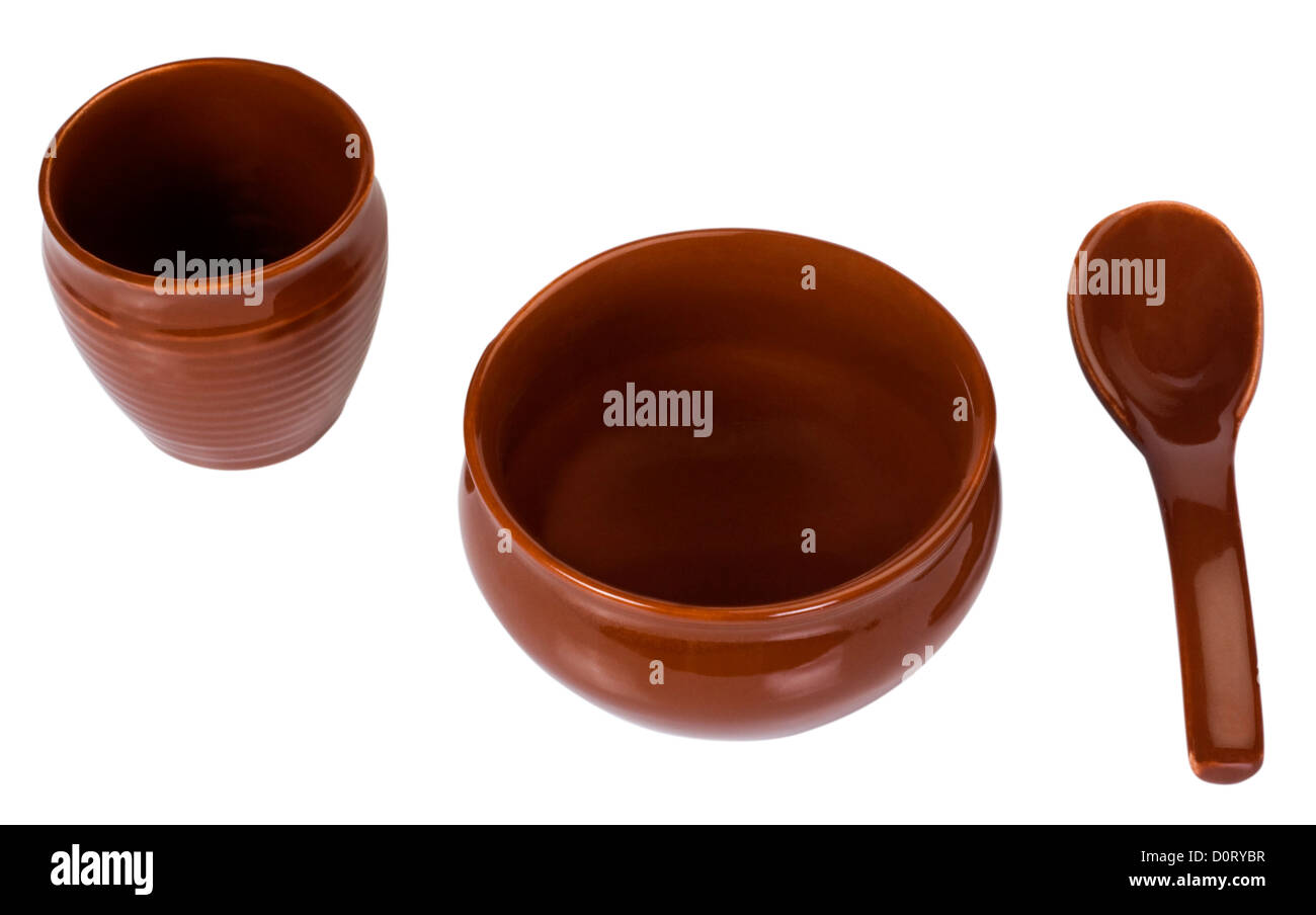 Close-up of ceramic kitchen utensils Stock Photo - Alamy