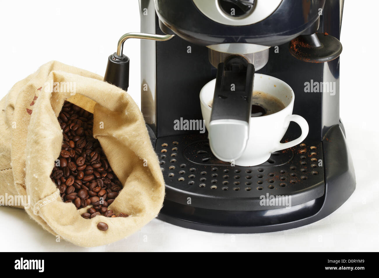Coffee-machine and crop Stock Photo - Alamy