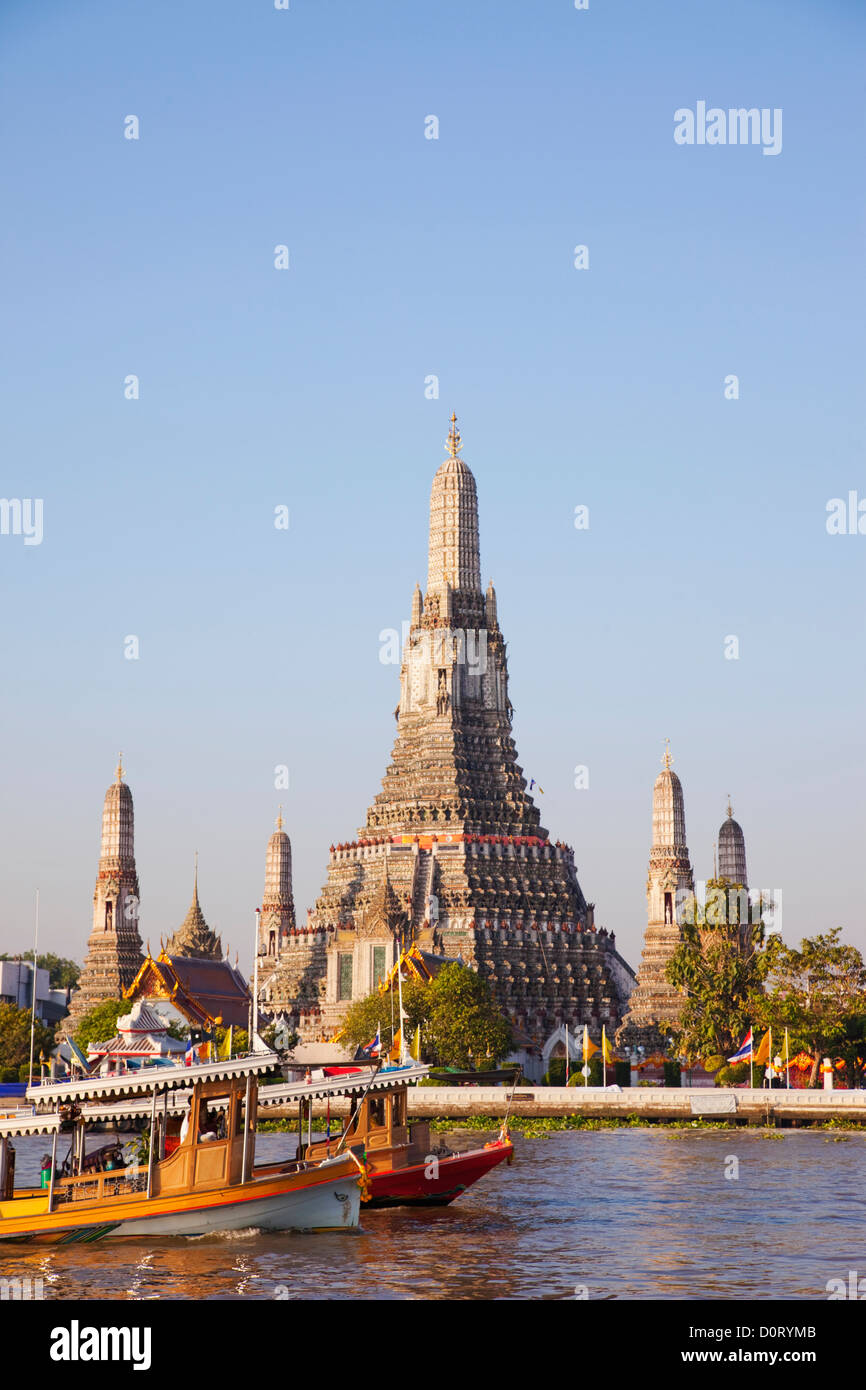 Asia Thailand Bangkok Wat Arun Temple of Dawn Chao Phraya River River ...