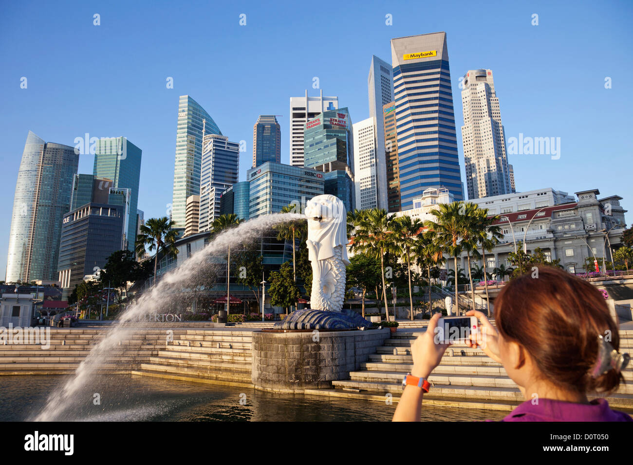 Asia, Singapore, Merlion, Merlion Statue, City Skyline, Cityscape ...