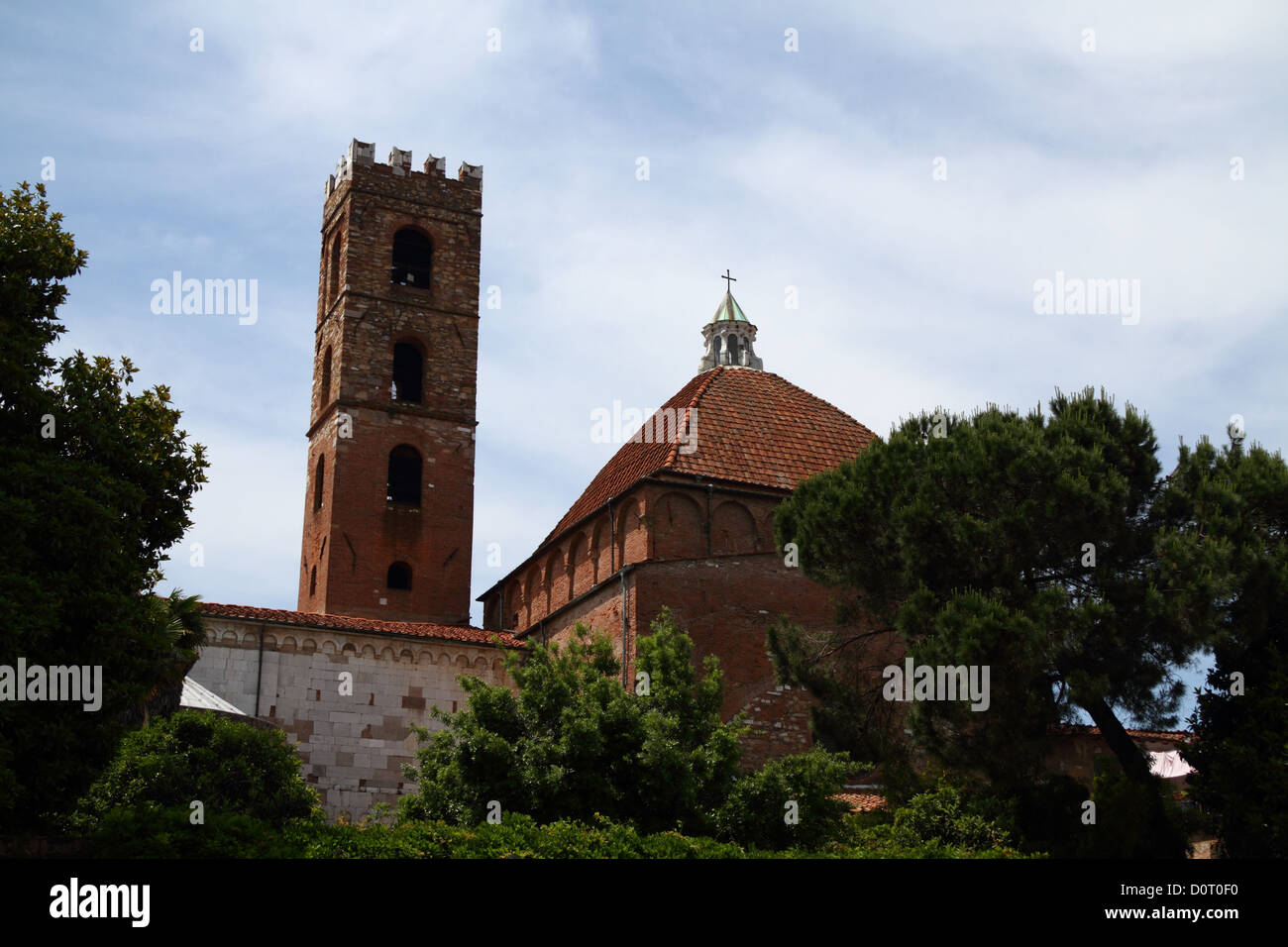 Medieval Bell Tower in Lucca in Tuscany, Italy Stock Photo - Alamy