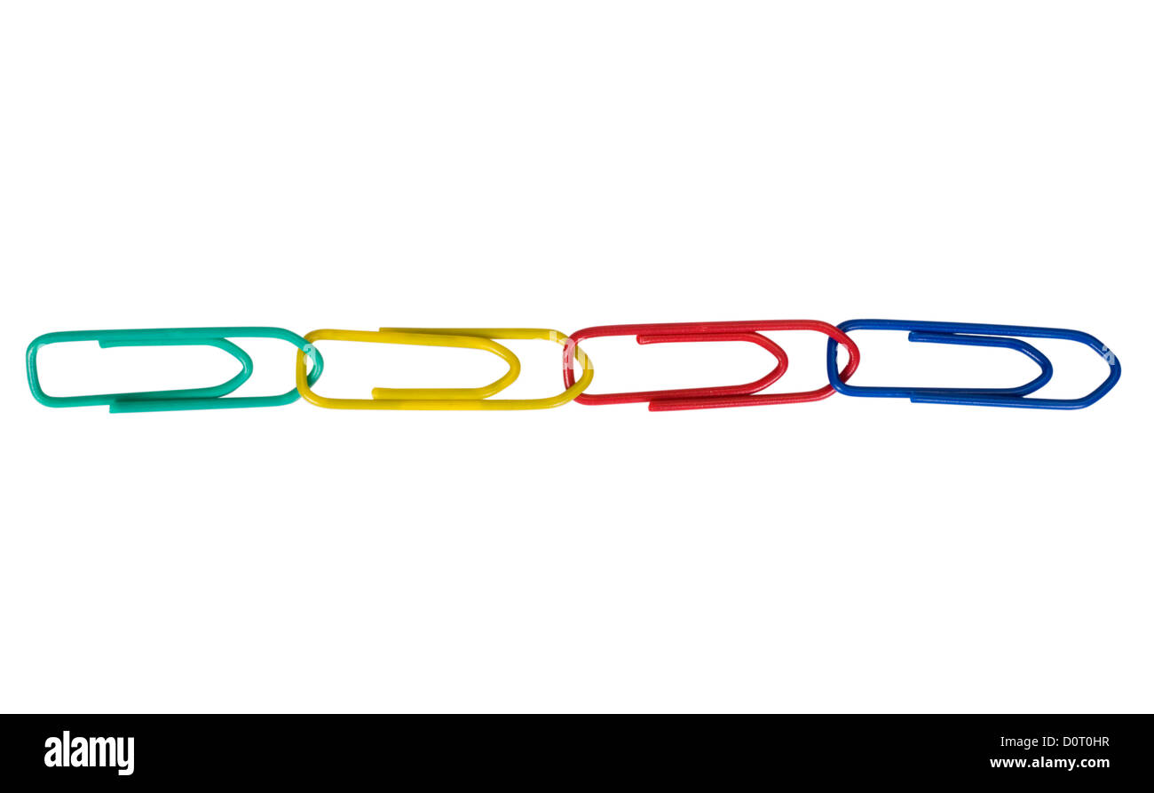 Close-up of assorted paper clips Stock Photo - Alamy