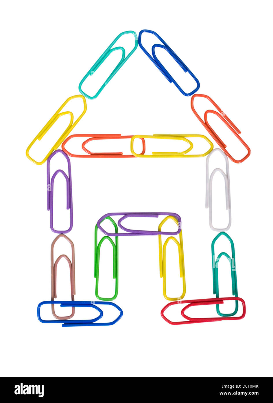 Model home made from paper clips Stock Photo - Alamy