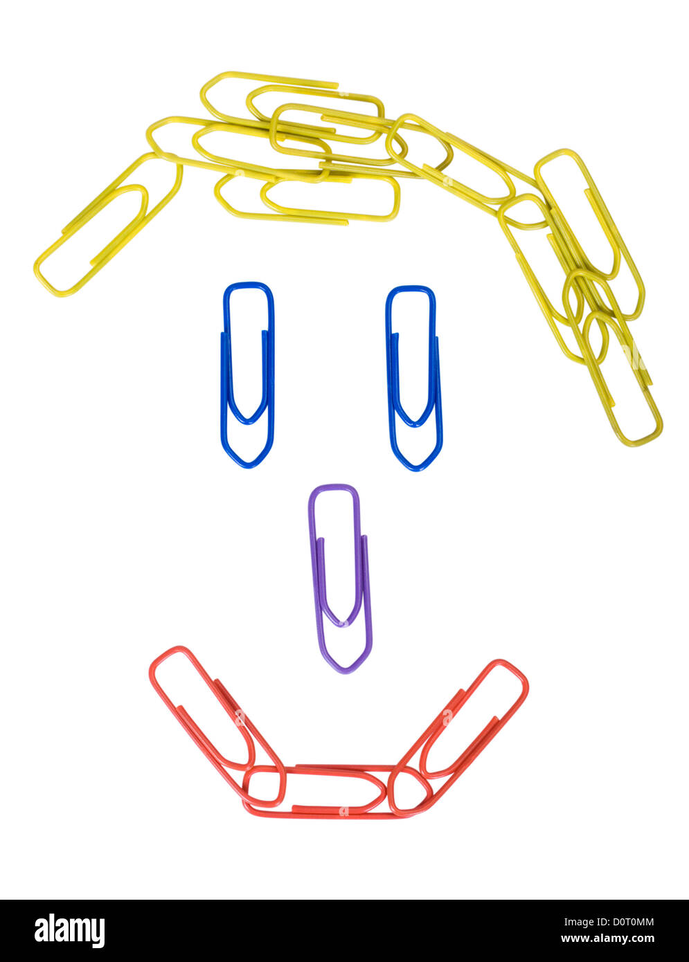 Paper clips arranged in a smiley face Stock Photo - Alamy