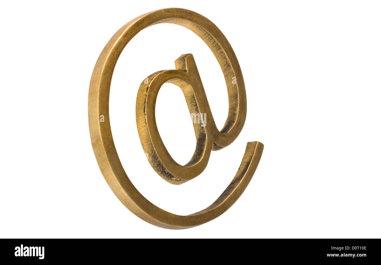 Close-up of at symbol Stock Photo - Alamy