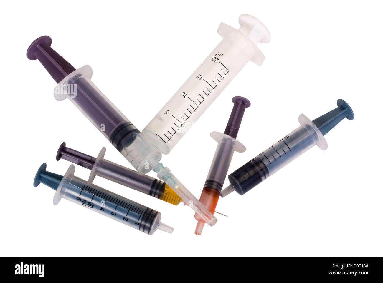 Close-up of assorted medical syringes Stock Photo - Alamy
