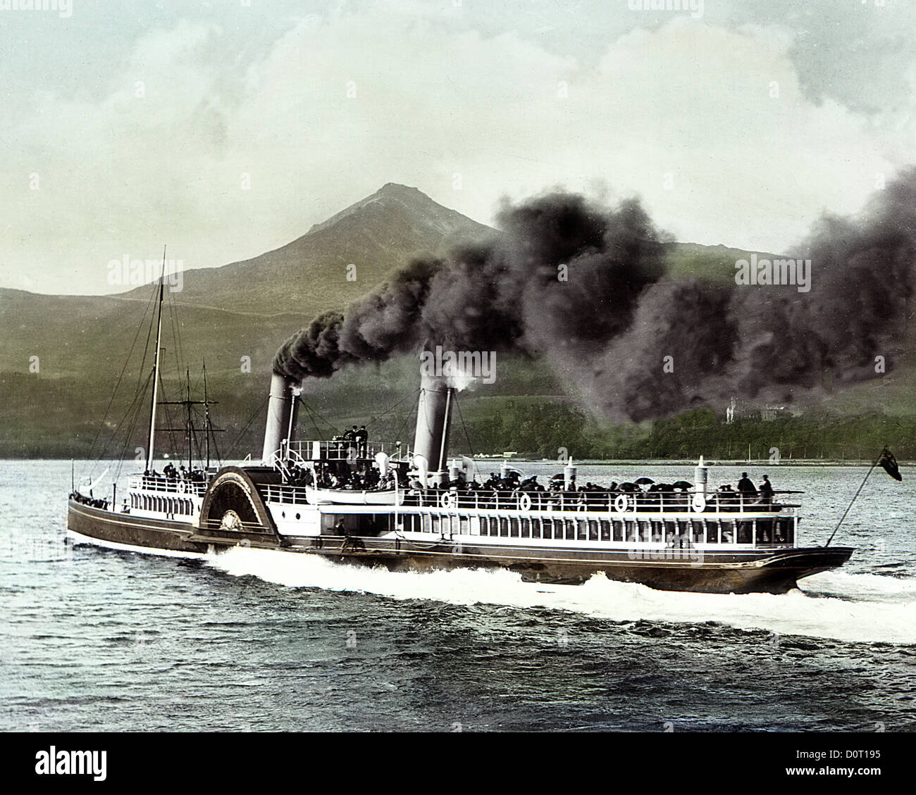 Paddle steamer Ivanhoe Isle of Arran Victorian period Stock Photo - Alamy