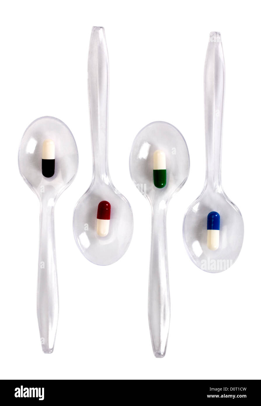 Plastic medicine spoons hi-res stock photography and images - Alamy