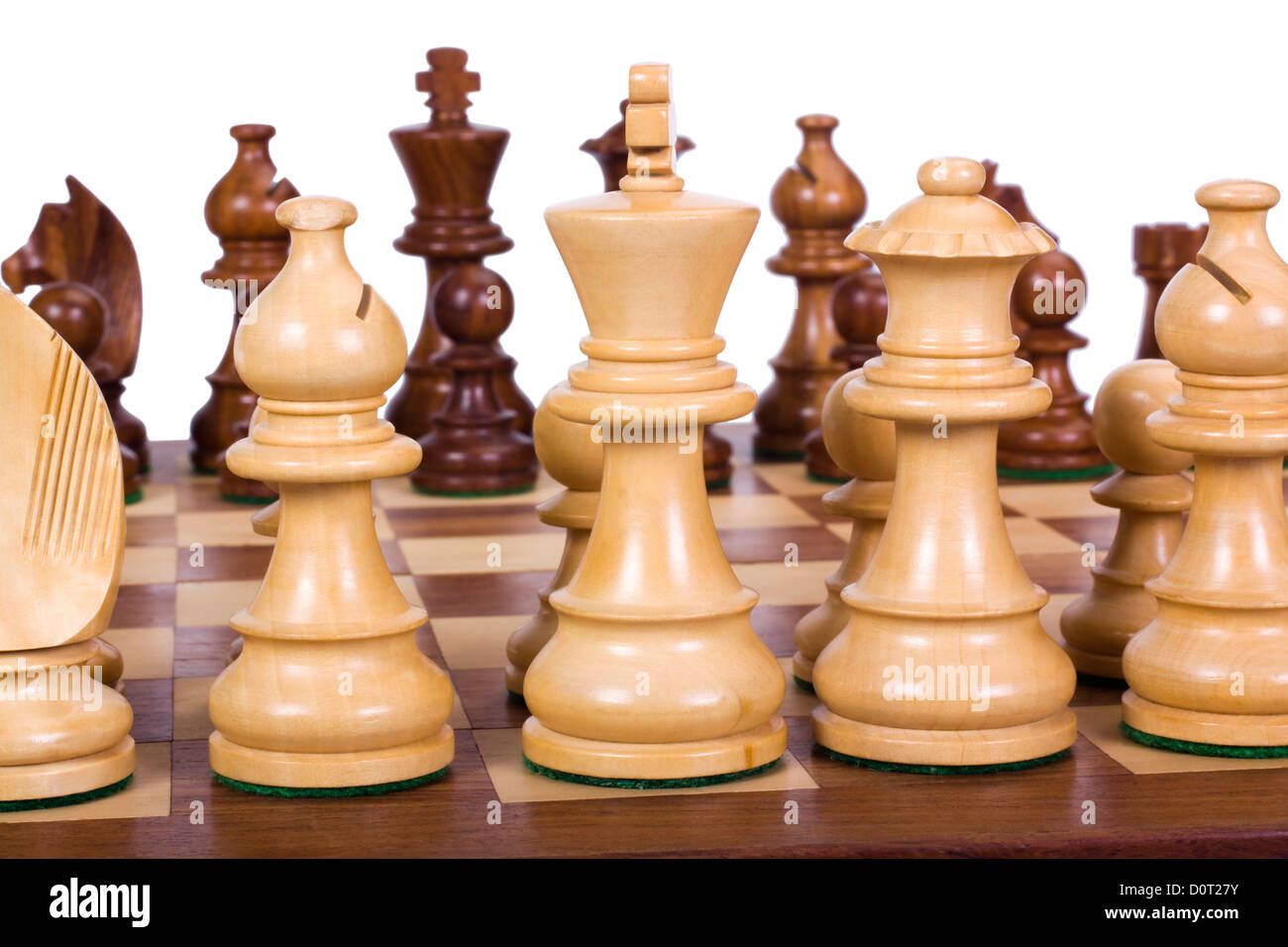Chess pieces on a chessboard Stock Photo - Alamy