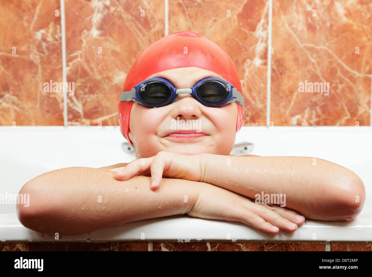 Red swimming cap hi-res stock photography and images - Alamy