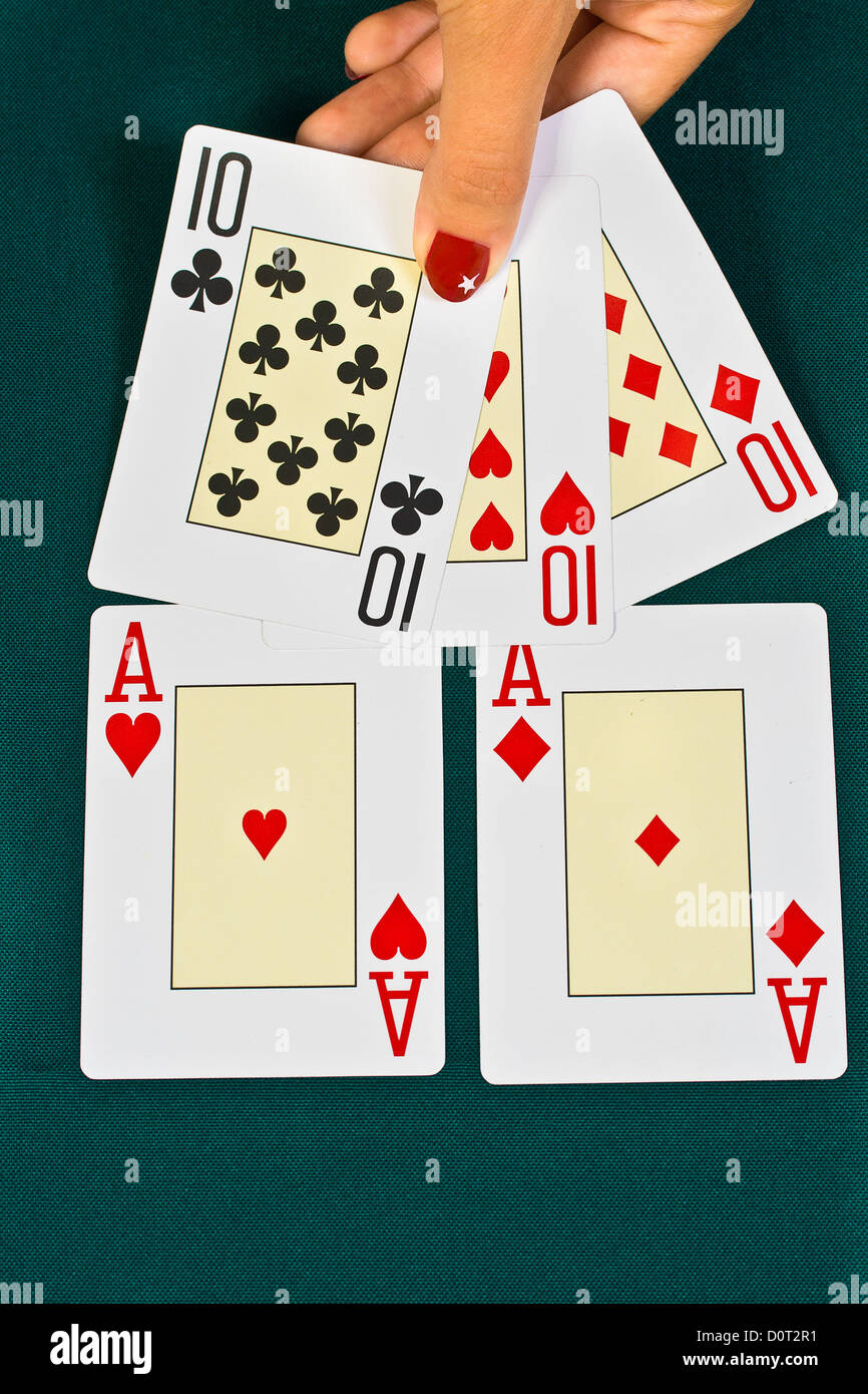 Cards in the hand Stock Photo - Alamy