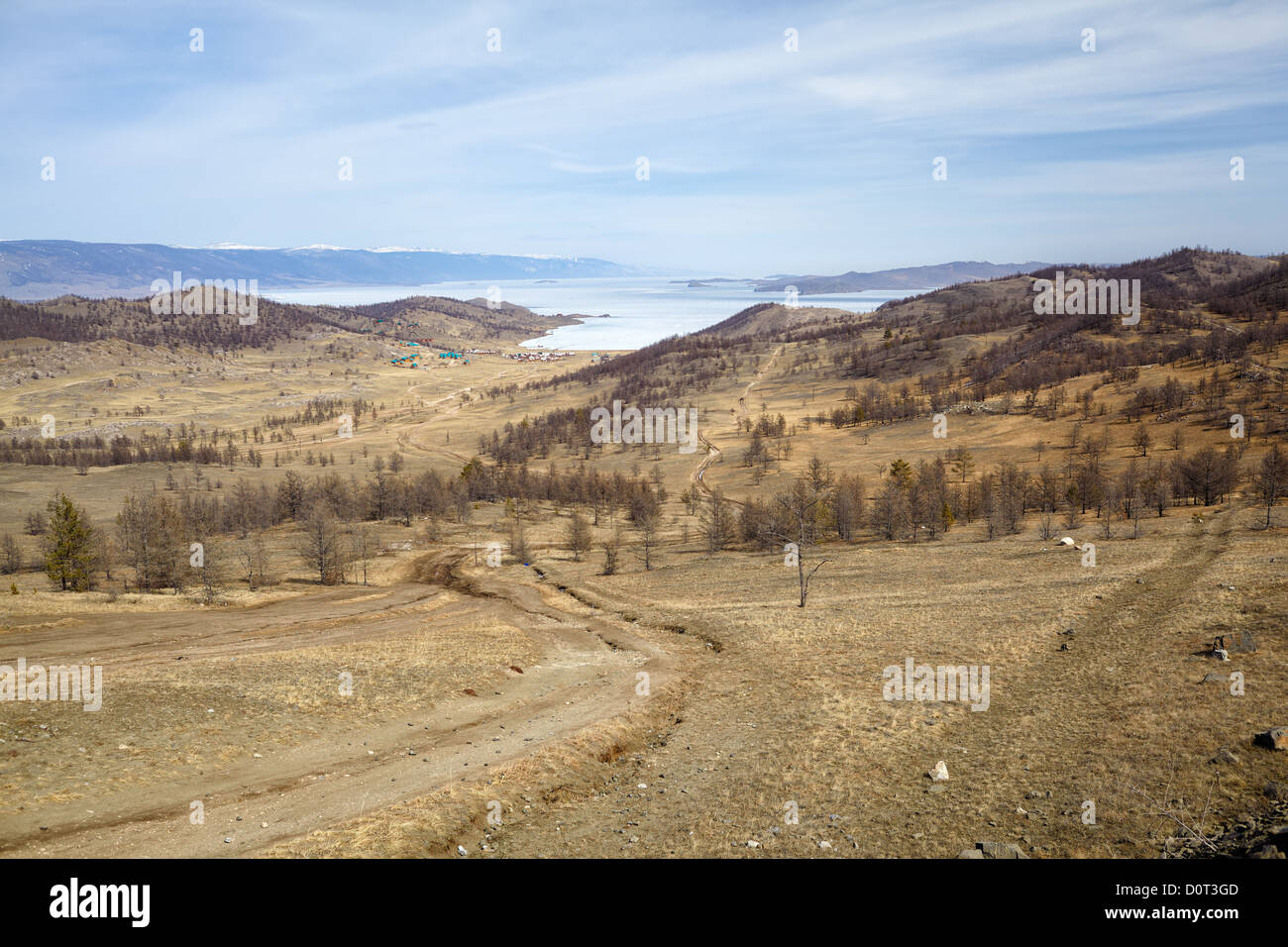 Road in Siberian landscape Stock Photo - Alamy