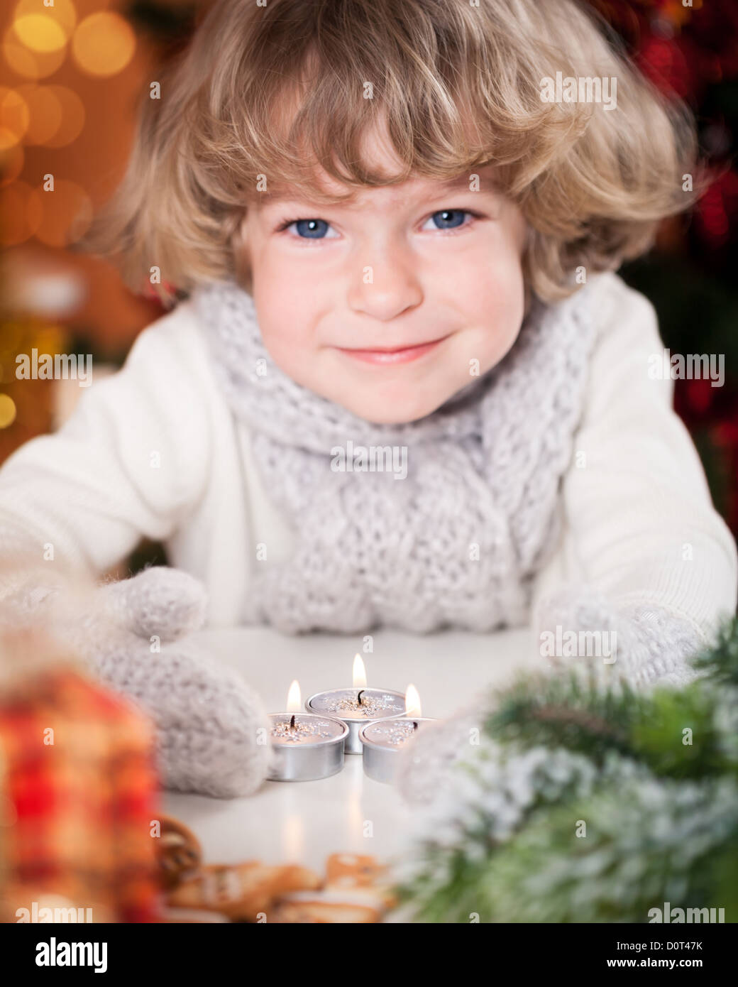 Happy child candles hi-res stock photography and images - Alamy