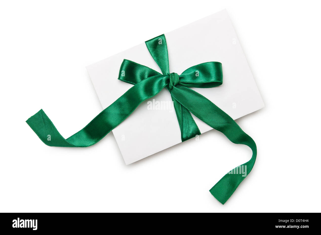 Envelope with colourful ribbon on white Stock Photo - Alamy