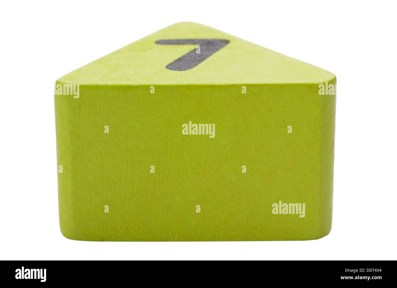 Number 7 in a triangular shape block Stock Photo - Alamy