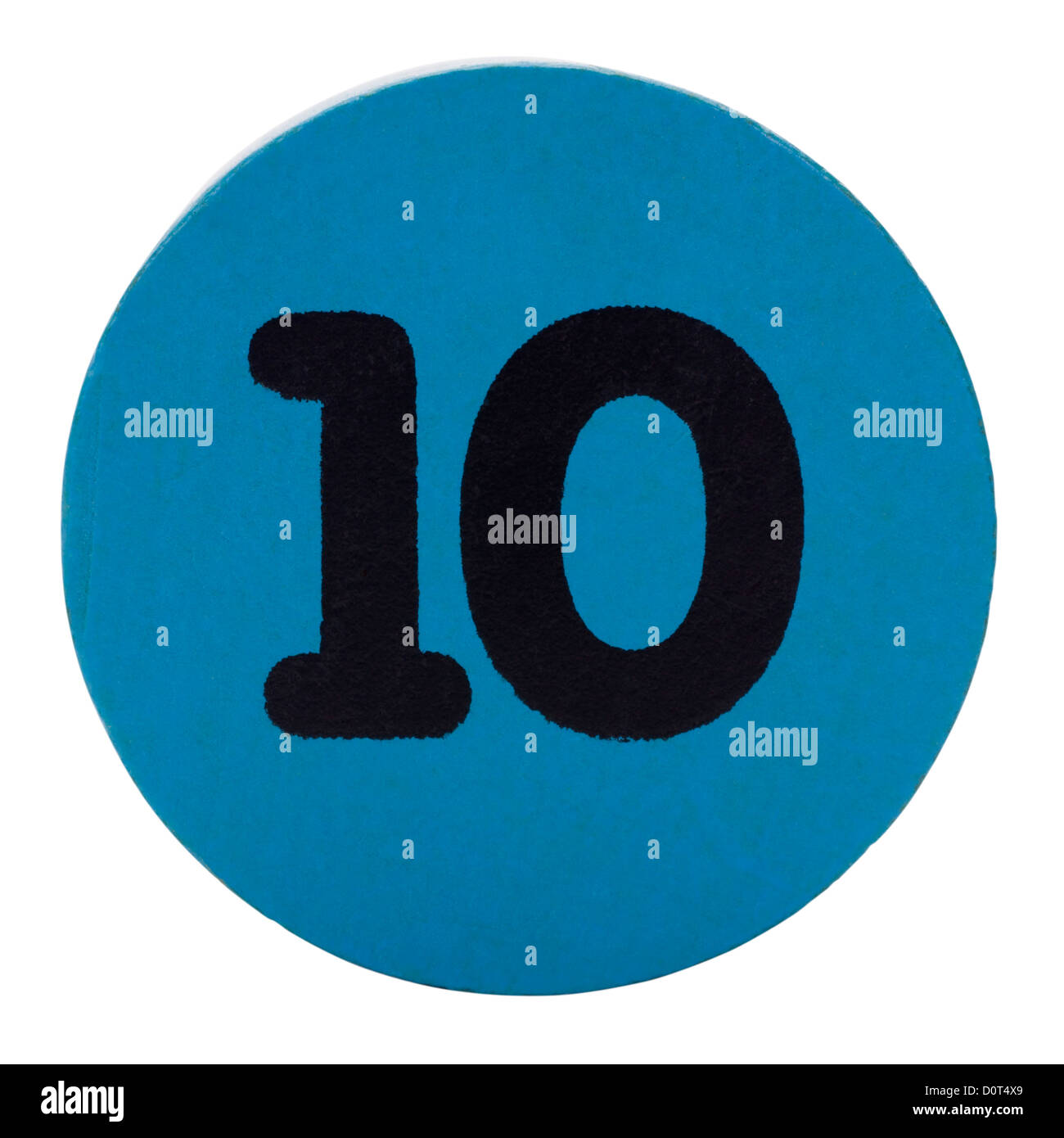 Number 10 in a circular shape block Stock Photo - Alamy