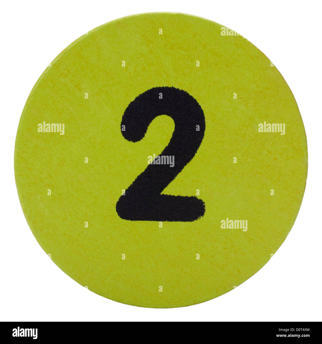 Number 2 in a circular shape block Stock Photo - Alamy