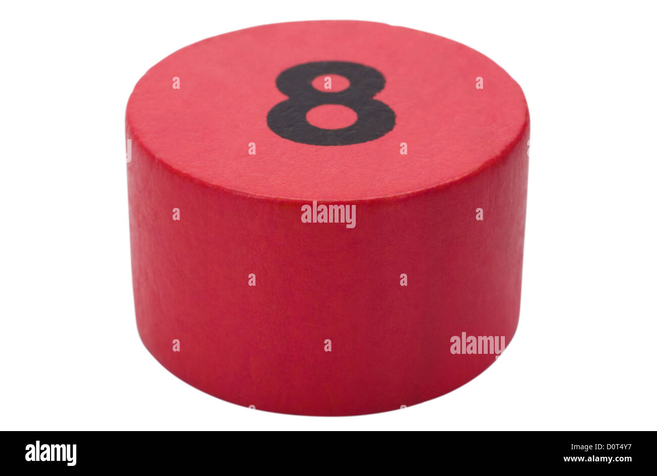 Number 8 in a circular shape block Stock Photo - Alamy