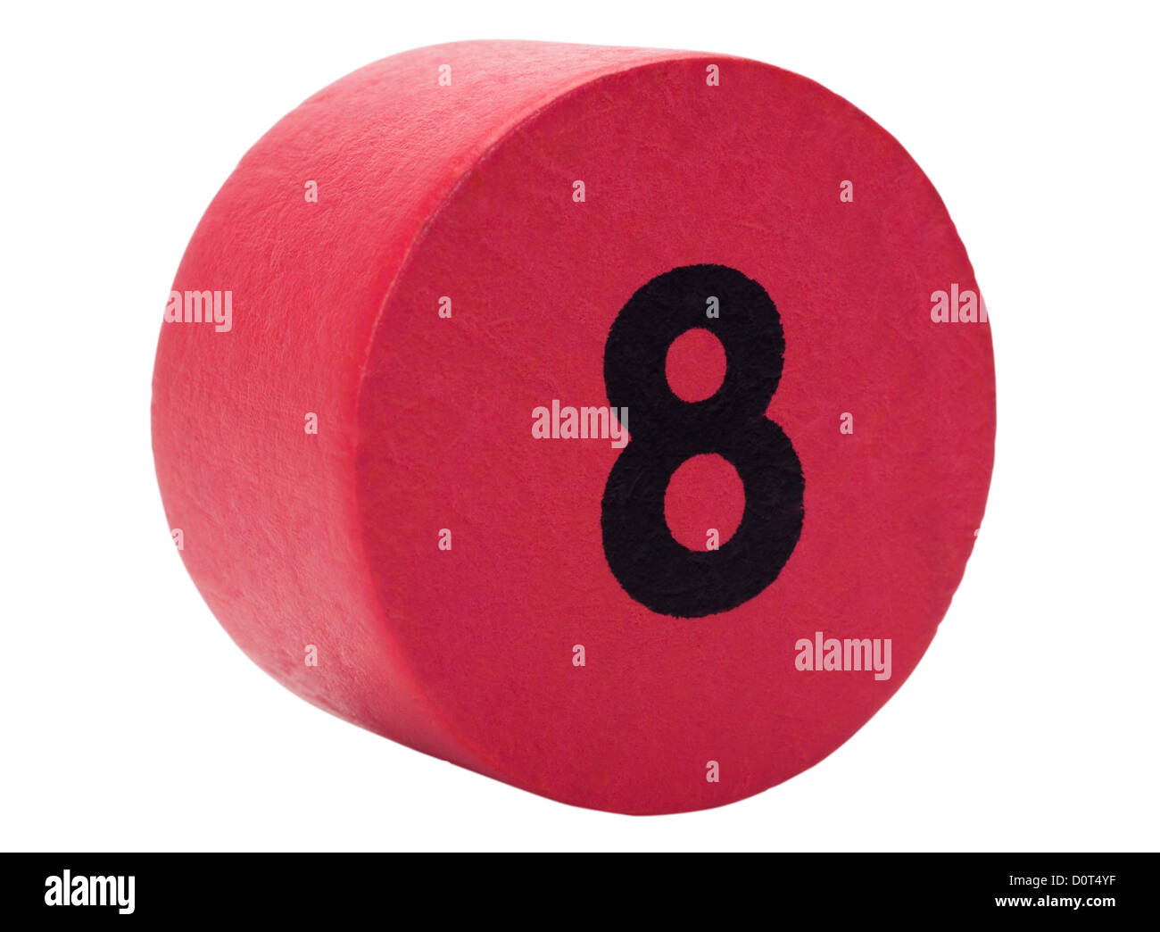 Number 8 in a circular shape block Stock Photo - Alamy
