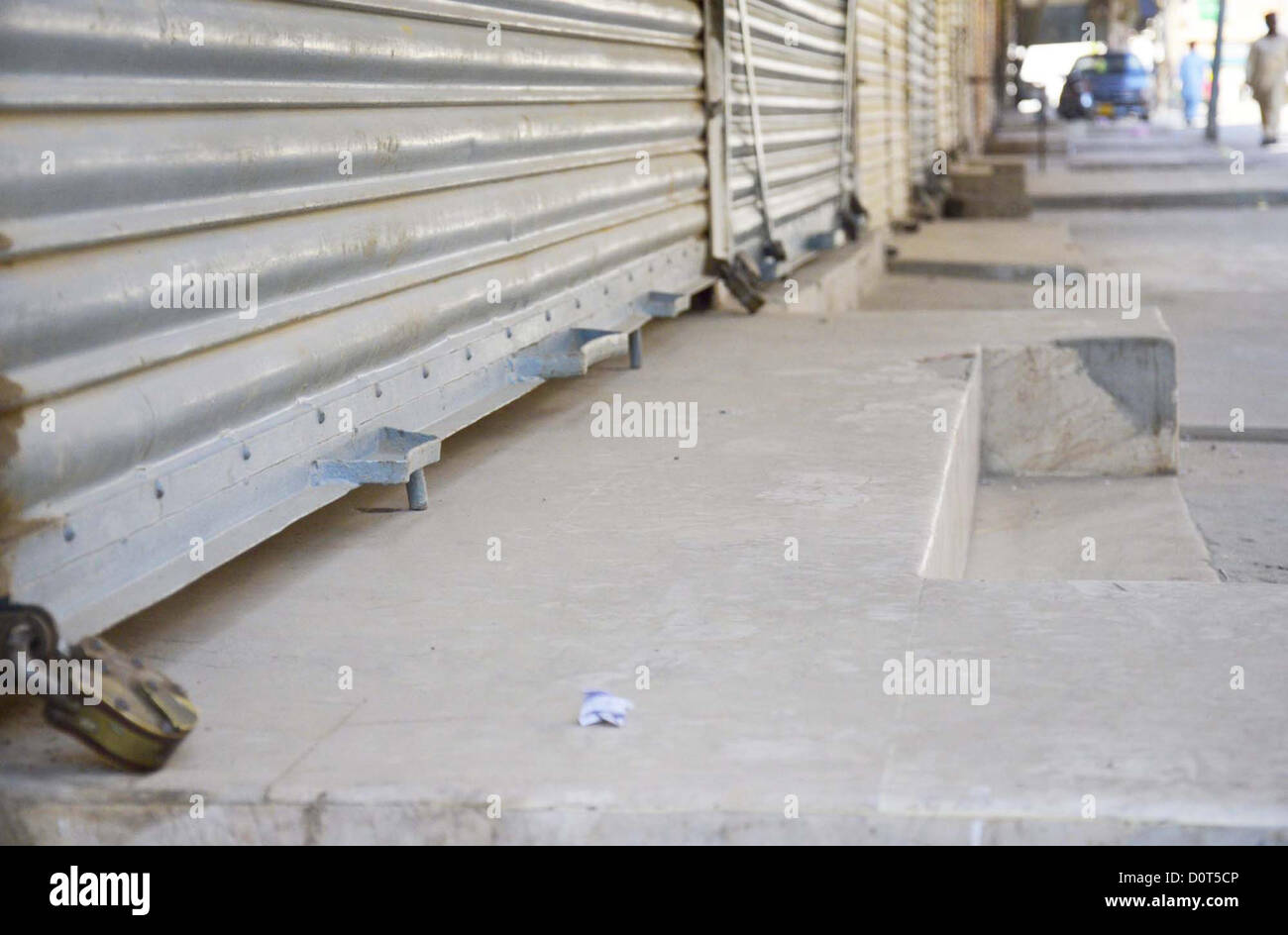 Shops are seen closed during complete shutter down strike and Black-Day ...